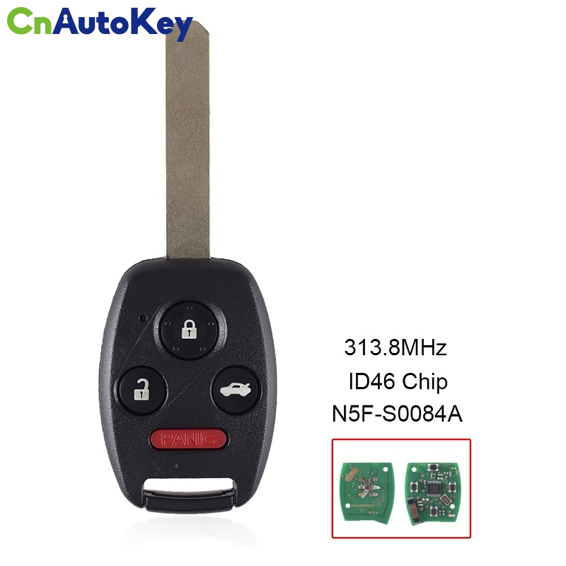 CN003050 2008-2010 Honda CIVIC Remote Key 3+1 Button 315 MHZ ID46