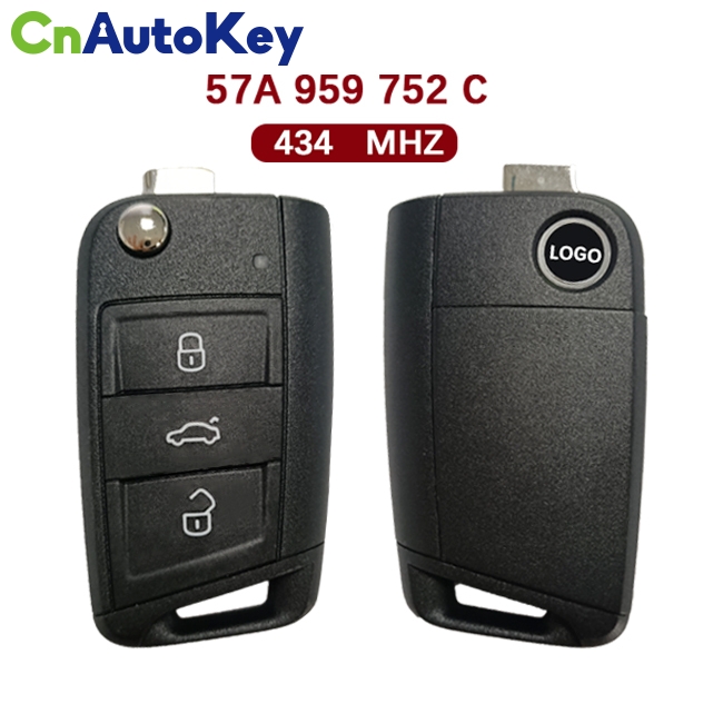 CN001127 FOR Skoda Superb Facelift 3 Button Flip Key Fob Remote 57A 959 ...