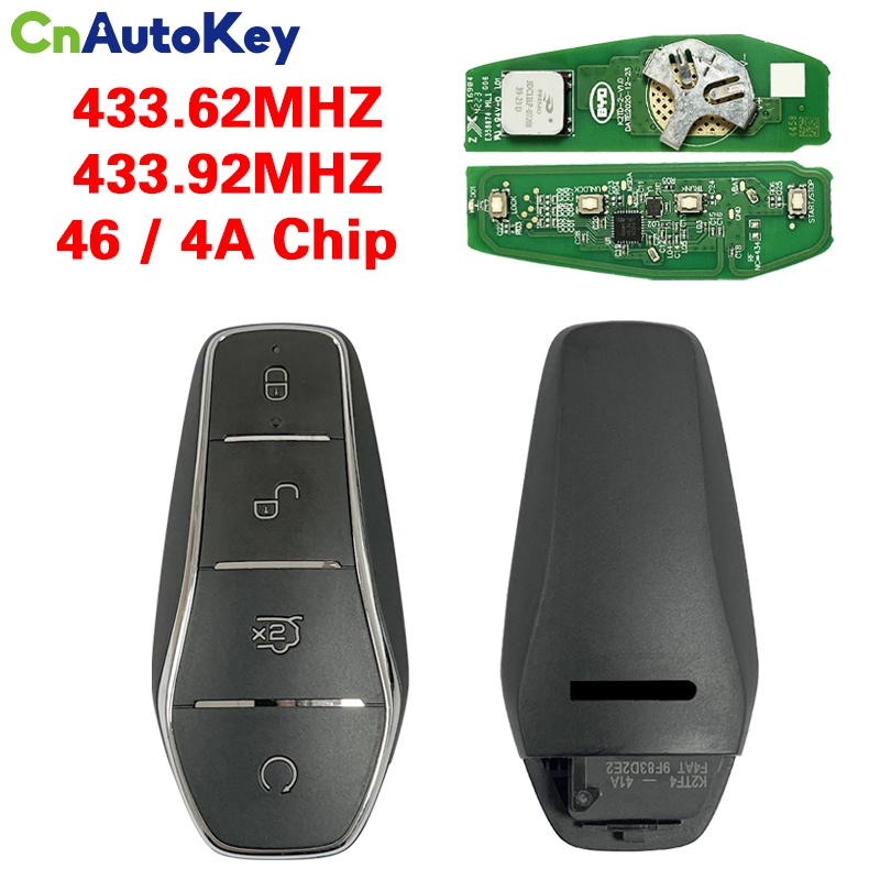 CN085004 NEW 4 Buttons Car Keyless Samrt Remote Key with ID46/4A Chip ...