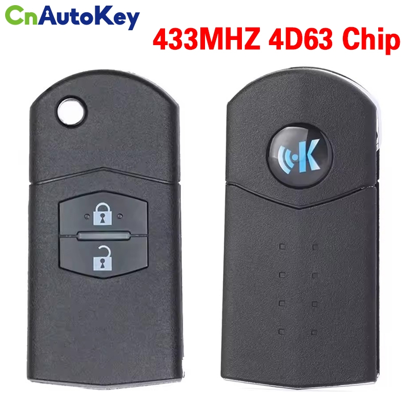 CN026066 Flip Remote Key With 2Buttons 433MHz 4D63 Chip for Mazda M2 ...