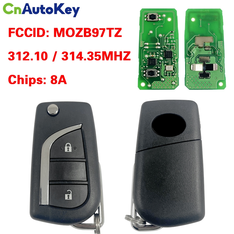 CN007368 Toyota C-HR 2020-2021 OEM 2 Button Flip Key Remote MOZB97TZ 8A ...
